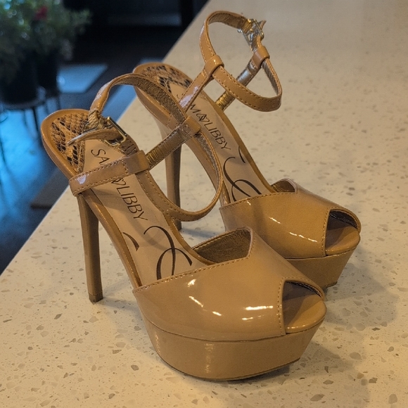 Sam & Libby | Shoes | Sam Libby Womens Tan Platform Heels | Poshmark